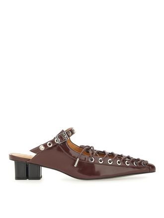 Ganni Chaussures &Agrave; Lacets - Rouge Brun
