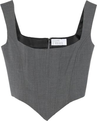 Giuseppe Di Morabito Femme, Tops, Gris, Taille: 36 FR Wool Bustier Top