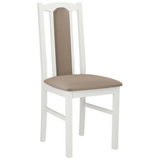 Mirjan24 Mobilier1 - Chaise Victorville 145, Blanc, 95x43x47cm, Tapisserie, En bois, Bois, Mobilier déjà assemblé