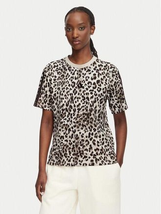 adidas T-Shirt Seasonal Essentials Animal Print KH1549 Beige Regular Fit