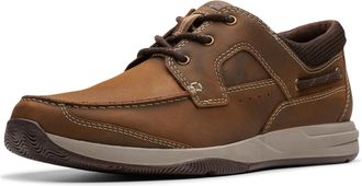 Clarks Sailview Schn&uuml;rschuhe f&uuml;r Herren, Kolorit Light Tan Nubuck, Gr&ouml;&szlig;e: 42 EU Weit