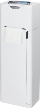 WENKO Stand WC-Garnitur Imon 6 in 1, Mit Toilettenpapierhalter, WC-B&uuml;rstenhalter, Ersatzrollenhalter, Stauraumf&auml;cher und Ablage, Kunststoff, 20 x 58,5 x 15 