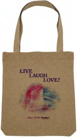 Fabulous Sac Shopping Tote Bag Aspect Lin - Live Laugh Love 2019 Parodie Collage Vintage Illustration Art Humour Dauphin Meme - Sac de Courses Toile Epaisse 36