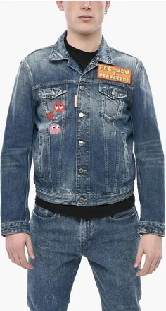 Dsquared2 PAC-MAN Denim Jacket DAN with Embroidery size 48