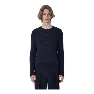 Our Legacy Homme, Pulls, Noir, Taille: XL Fine Henley