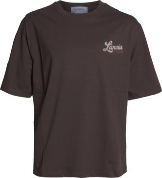 Laneus Homme, Tops, Brun, Taille: XL Oversized Jersey T-shirt
