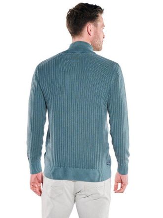 Engbers Cardigan Herren Strick-Cardigan in Jacquard-Struktur, Petrolblau