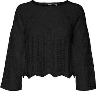 Vero Moda Pull en Maille VMGINGER Pull-Overs Black XS Black XS