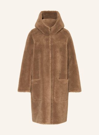 Studio AR Studio Ar Teddyfell-Mantel Aisha Zum Wenden braun