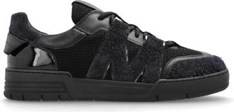 Moschino Homme, Chaussures, Noir, Taille: 43 EU Baskets en cuir de veau, maille et daim