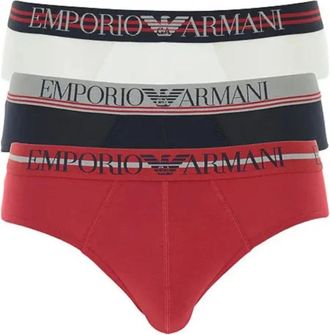 Emporio Armani Mehrfarbige Briefs Stilvolles Design - - Underwear - Herren - Mehrfarbig - XL