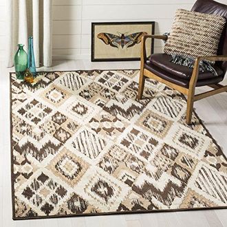 Safavieh Tapis Traditionnel Pour Salon, Salle à manger, Chambre à coucher - Paradise Collection, Tapis à poil court, Brun et taupe, 160 X 229 cm