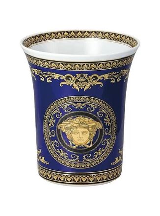 Versace Rosenthal Vase MEDUSA blau H 18 cm - (14096 409620 26018)