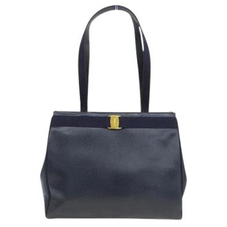 Ferragamo Pre-owned Leder Tote Bag - - Pre-owned - Damen - Blau - ONE SIZE