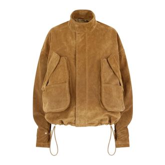 The Attico Femme, Vestes, Brun, Taille: 38 FR Blouson Bomber en Su&egrave;de