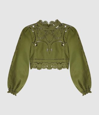 Farm Rio Top Majestic Garden Richelieu Green