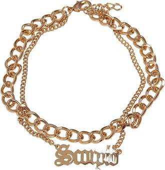 Urban Classics Unisex Fu&szlig;kettchen Zodiac Golden Anklet, Farbe scorpio, Gr&ouml;&szlig;e L/XL