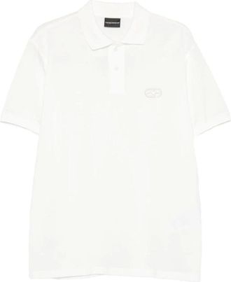Emporio Armani Homme, Tops, Blanc, Taille: S Polo Brod&eacute;e Logo