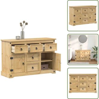 vidaXL Buffet Corona 112x40x75 cm bois massif de pin - Buffet Design Moderne - Buffet Bois Massif - Buffet Rangements - Buffet Salle &agrave; Manger - Commode
