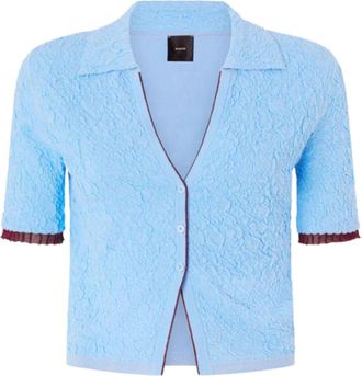 Pinko Pinko, Femme, Pulls, Bleu, Taille: 40 FR Lampo Cardigan