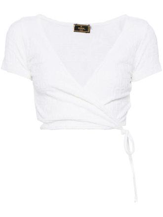 Fendi t-shirt à design cache-coeur (années 1990-2000) - Blanc