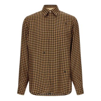 Valentino Garavani Lang&auml;rmeliges Seidenhemd mit durchgehendem Chamber-Print - - Shirts - Herren - Mehrfarbig - XL