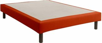 Someo Someo - Cache-sommier intégral 100% coton terracotta 160x200