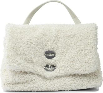 Zanellato Femme, Sacs, Blanc, Taille: ONE Size Sac &agrave; poign&eacute;e sup&eacute;rieure en tissu Teddy