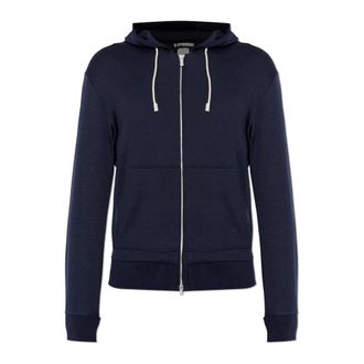 Eleventy Homme, Sweatshirts et sweats &agrave; capuche, Bleu, Taille: 2XL Full Zip Silk Cotton SweaT-shirt