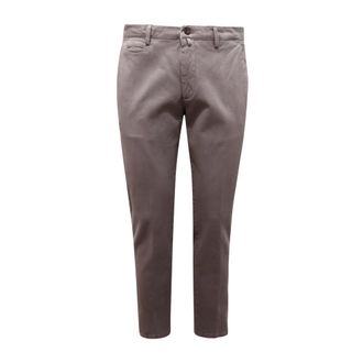 BRIGLIA 1949 Q8062 Slim Fit Baumwollhose Chino - - Trousers - Herren - Grau - M