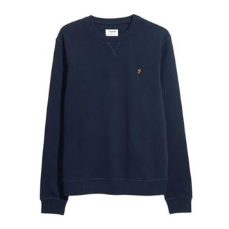 Farah Sweatshirt f&uuml;r Herren, Rundhalsausschnitt, Bio-Baumwolle (wahres Marienblau)