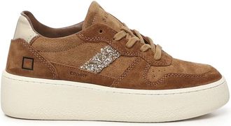 D.A.T.E. D.a.t.e., Femme, Chaussures, Brun, Taille: 39 EU Baskets en Cuir Marron Court Platform