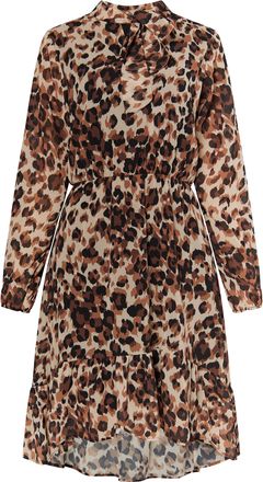 Faina Kleid mit Leo-Print Damen Beige L&ouml;we
