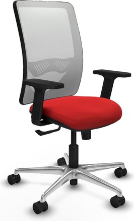 Piqueras y Crespo Zulema Sessel f&uuml;r die Arbeit zu Hause mit 2D-Armen, h&ouml;henverstellbare Lendenwirbelst&uuml;tze, ausgestattet mit Sincro 3 Positionen und Schneideschaum, Wei