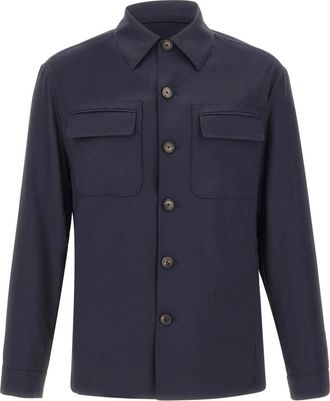 Pal Zileri Homme, Vestes, Bleu, Taille: XL Veste Surchemise