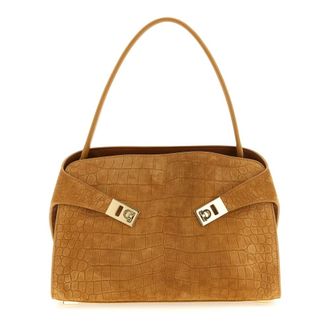 Ferragamo Femme, Sacs, Brun, Taille: ONE Size Hug Soft (M) Sac bandouli&egrave;re