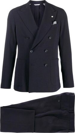 Manuel Ritz Homme, Costumes, Bleu, Taille: L 89 Abito Dp/petto