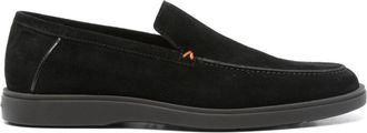 Santoni Loafer aus Wildleder - Schwarz