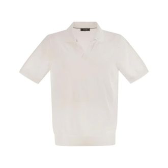 PESERICO Homme, Tops, Blanc, Taille: XL Polo en satin&eacute;