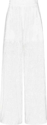 Vilebrequin Femme, Pantalons, Blanc, Taille: 36 FR Viscose Elastic Waist Pants Seashells