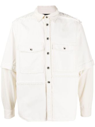 Diesel veste oversize en denim - Blanc