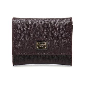 Dolce & Gabbana Logo Tag Dauphine Kalbsleder Geldb&ouml;rse - - Accessories - Damen - Braun - ONE SIZE