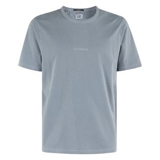 C.P. Company Logo Jersey T-Shirt - - Tops - Herren - Blau - S