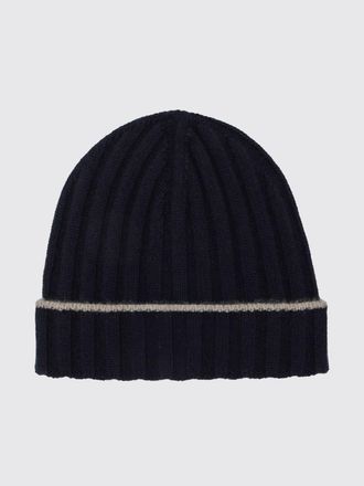 Brunello Cucinelli Bonnet beanie en pur cachemire tricot&eacute; en c&ocirc;tes