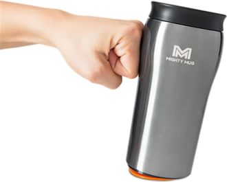 Mighty Mug Die unkippbare Tasse greift beim Schlag, hebt sich f&uuml;r Schlucke an, isolierter Edelstahlbecher, Becherhalterfreundlich, Geschenke f&uuml;r Damen und Herren