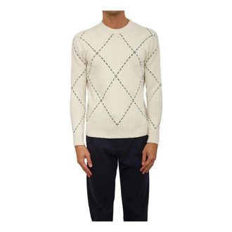 Eleventy Elfenbeinfarbener Rundhals-Pullover - - Knitwear - Herren - Beige - XL