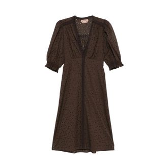 Twinset Damen, Kleider, Braun, LGr&ouml;&szlig;e