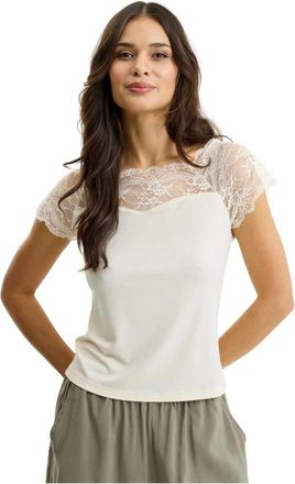 In Front IN Front, Femme, Tops, Blanc, Taille: 42 FR T-Chemises