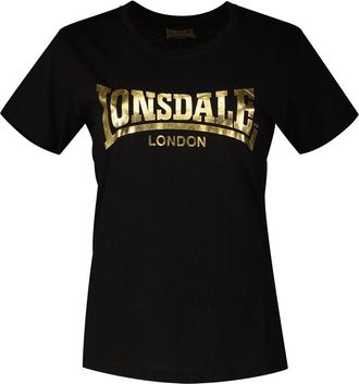 Lonsdale Frauen T-Shirt CARTMEL Black/Gold XL