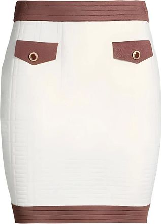 Fracomina Femme, Jupes, Blanc, Taille: 40 FR Gonna a tubino Fantasia logo
